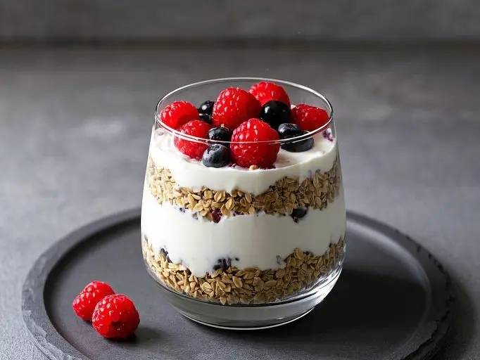 Greek Yogurt Berry Oat Parfait | Healthy Fast Food Recipes